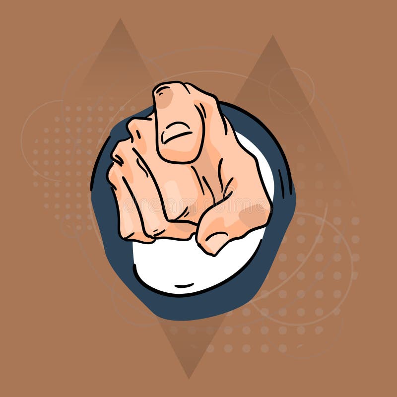 Finger Point You Stock Illustrations – 1,114 Finger Point You Stock ...