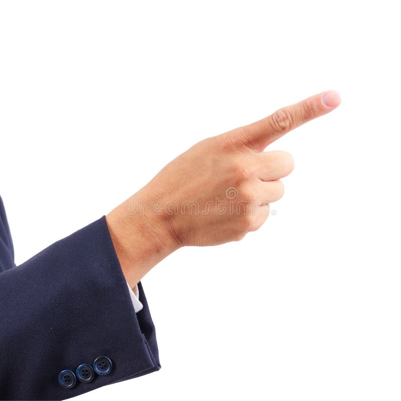 Business man hand pointing stock image. Image of indicating - 37873105