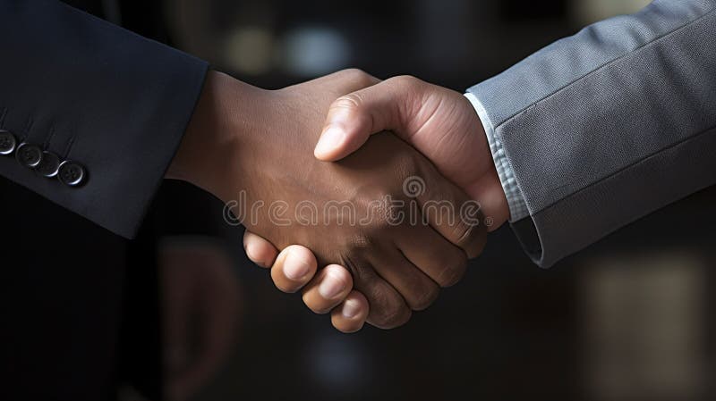 Business Man Hand Shake for Deal Generative Ai Stock Photo - Image of ...