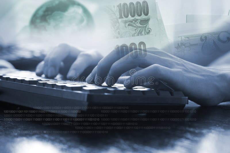 Business Man Hand Working with Keyboard Computer Stock Image - Image of ...