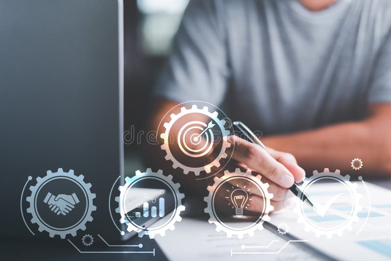 Business Man Handling Documents and Develop the Company S Strategy with ...