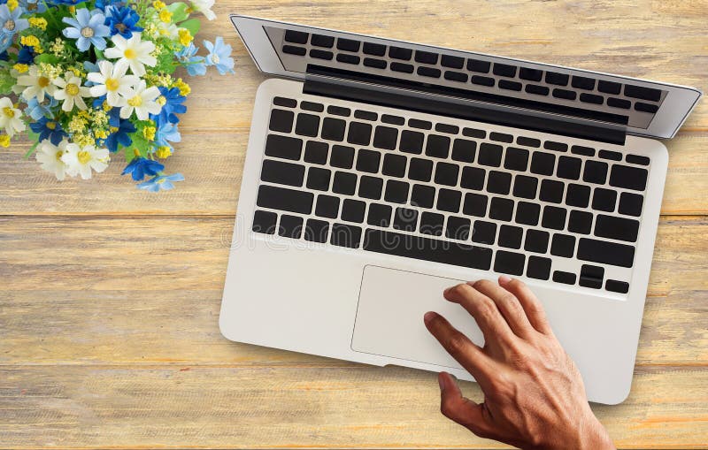 Business Man Hands Busy Using Laptop Computer Stock Photo - Image of ...