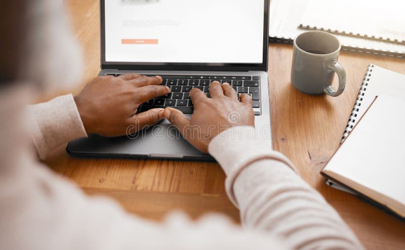 Business Man, Hands and Laptop Typing of a Corporate Worker with ...