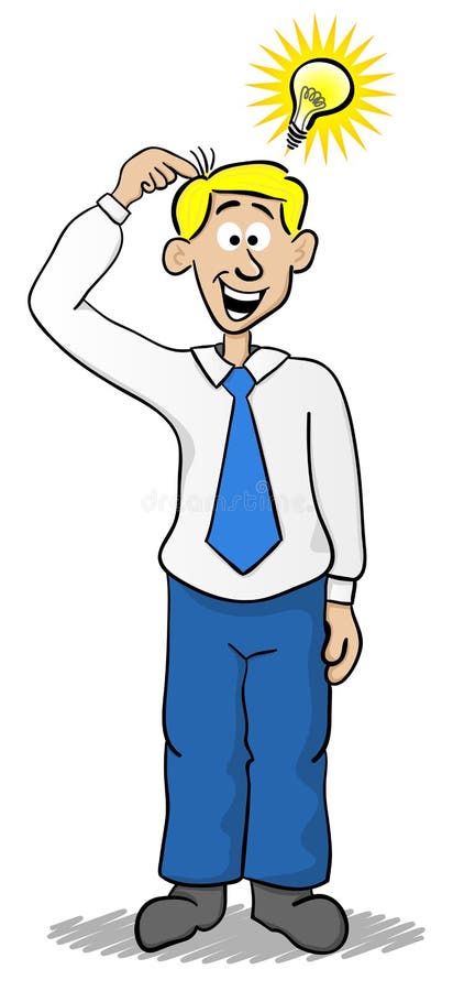 Business man has an idea stock vector. Illustration of idea - 35110218