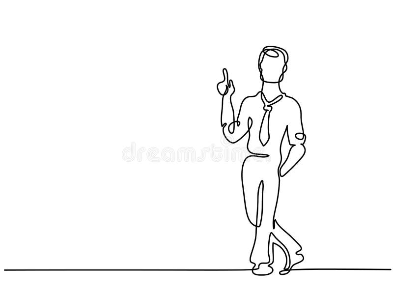 Man Outline Standing Pointing Up Stock Illustrations – 67 Man Outline ...