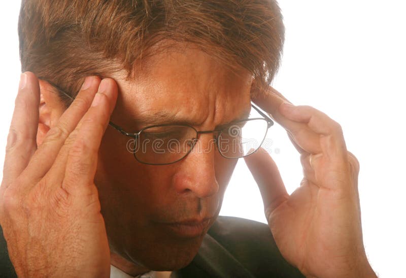 Business Man with Headache stock image. Image of painful - 3018125
