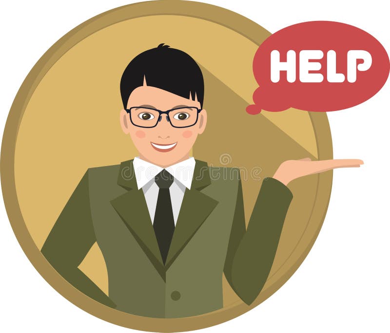 Business man help stock vector. Illustration of male - 35874297