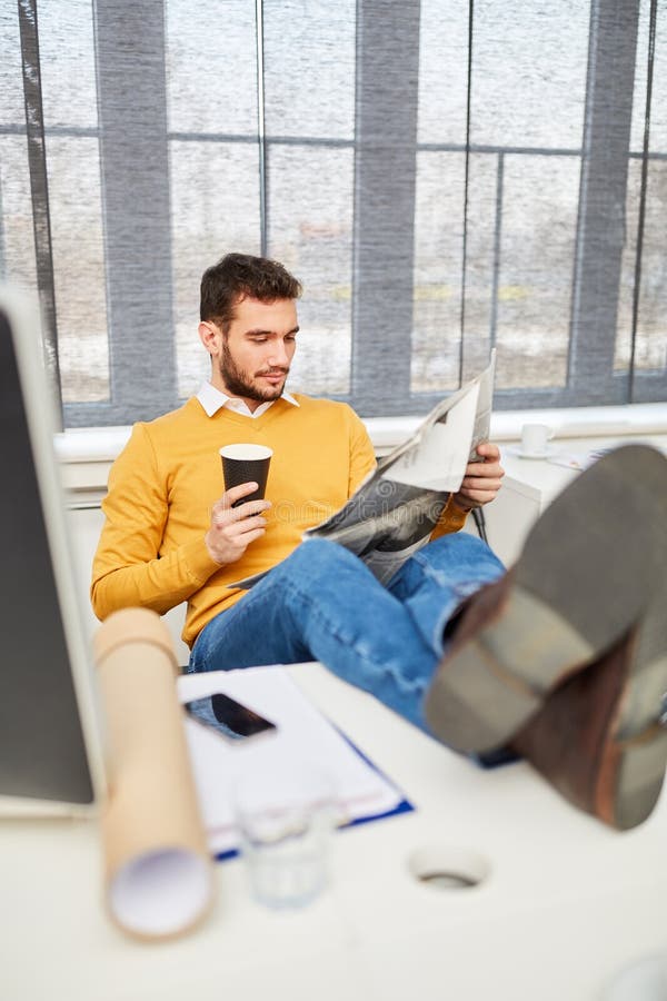 Business man at his break stock image. Image of break - 157827537