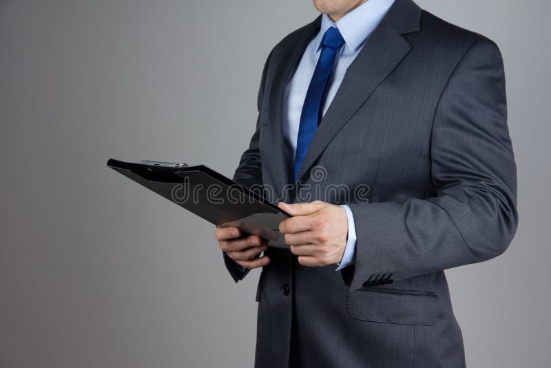 Business Man Holding Documents Stock Image - Image of document, hold ...