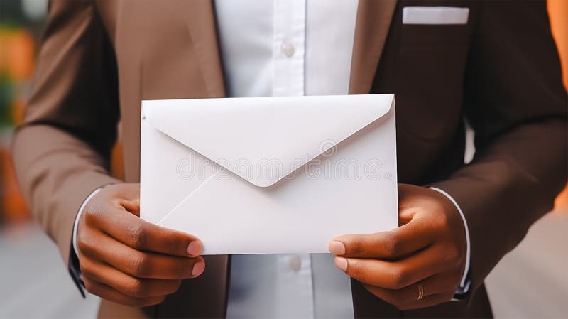 Business Man Holding Envelope, Diversity Business Concept, Generative ...