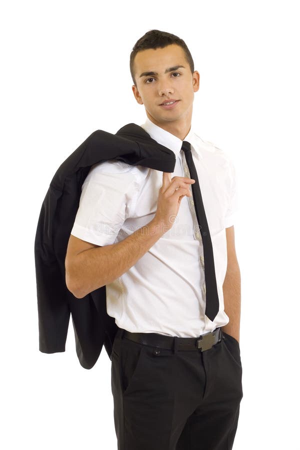 Business Man Holding His Jacket Over His Shoulder. Stock Photo - Image ...