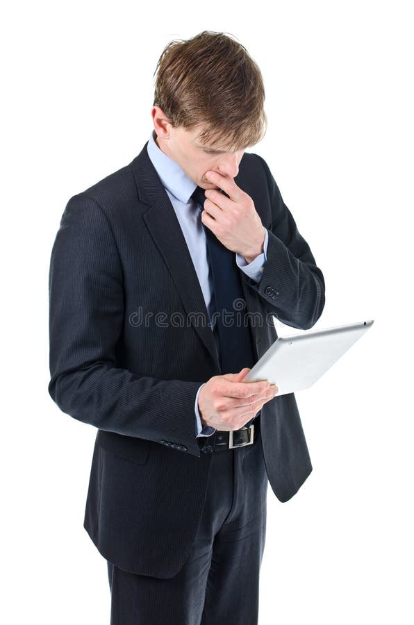 Business Man Holding IPad Stock Photography - Image: 30305012