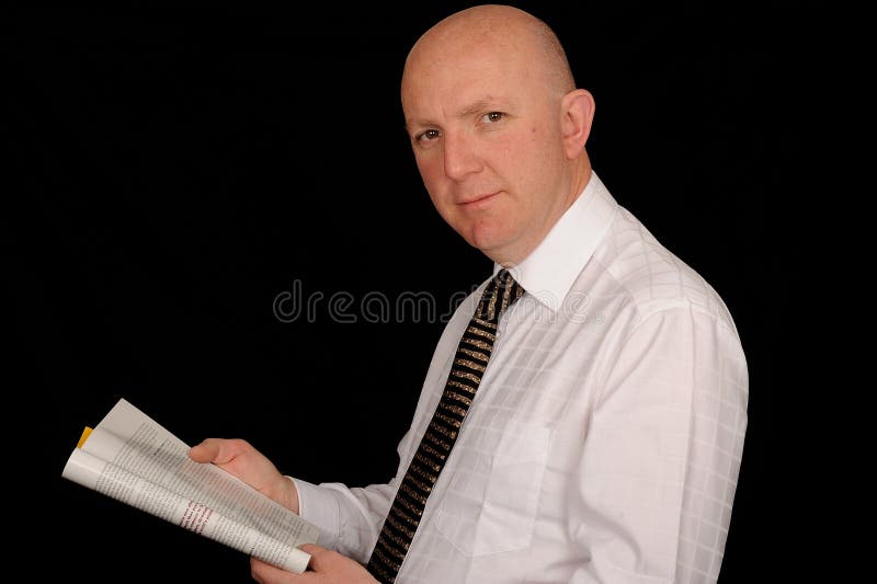 Business Man Holding Magazine Stock Image - Image of professional ...