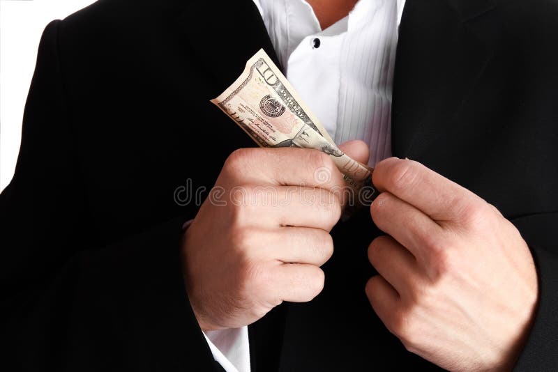 Business Man Holding Money on White Background Stock Photo - Image of ...