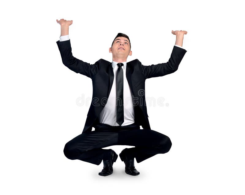 Business Man Holding Nothing Stock Image - Image of power, person: 49408383