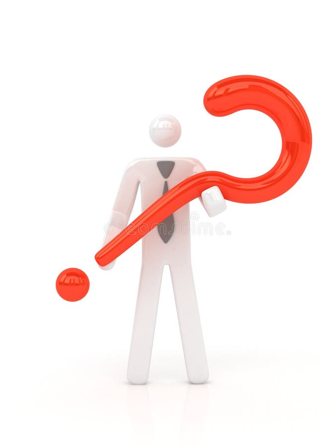 Business Man Holding Question Mark. Stock Illustration - Illustration ...