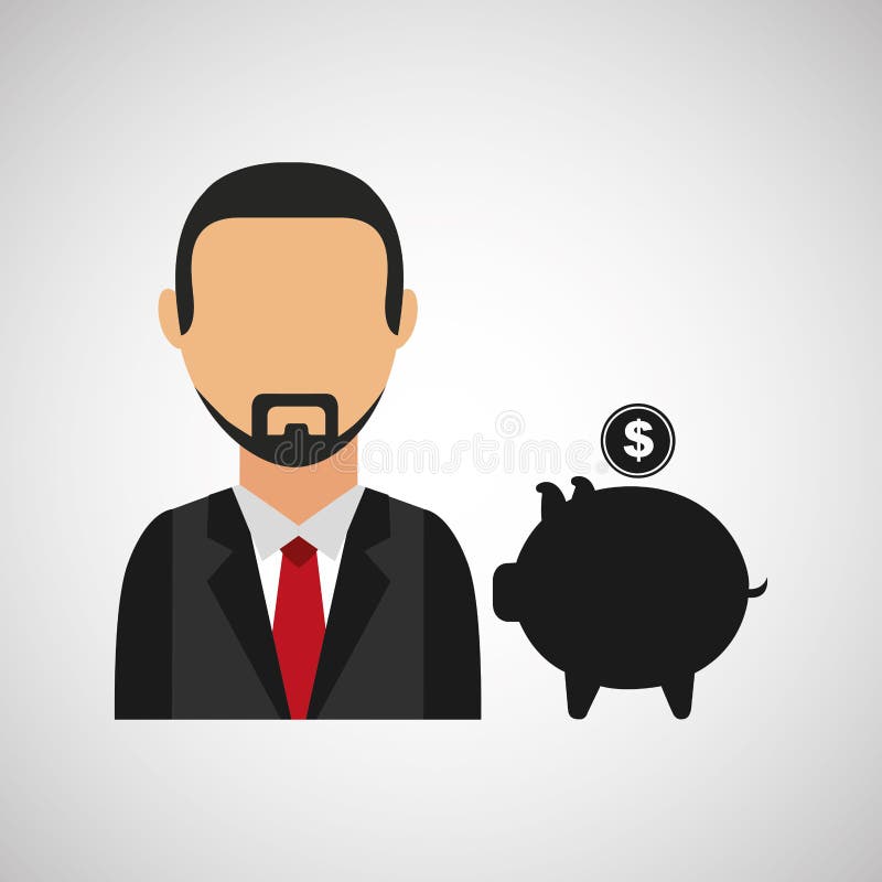 Business man icon stock illustration. Illustration of communication ...
