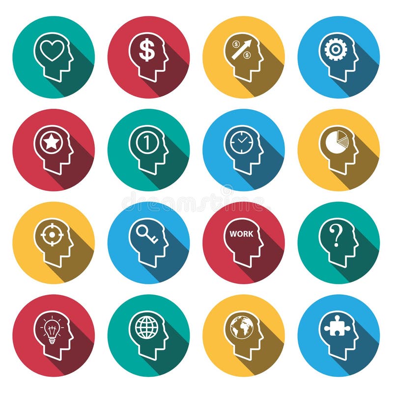 Business man icons set. stock vector. Illustration of profile - 63214314