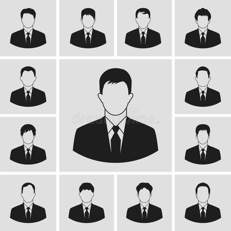 Business Man Icons Vector Set Stock Vector - Illustration of meeting ...