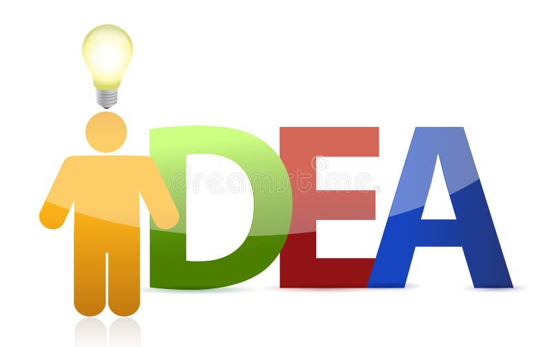 Business Man with Idea Sign Stock Vector - Illustration of office ...