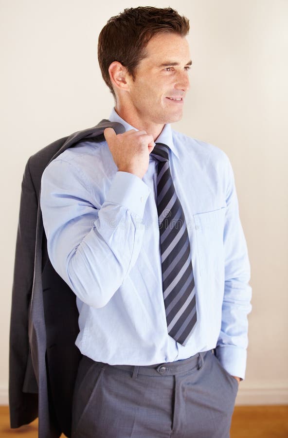 Business Man, Ideas and Suit in Studio in Jacket, Corporate Clothes and ...