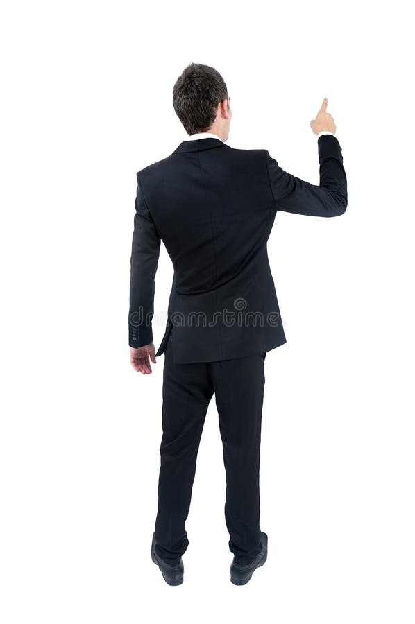 Business man isolated stock photo. Image of back, european - 42526606