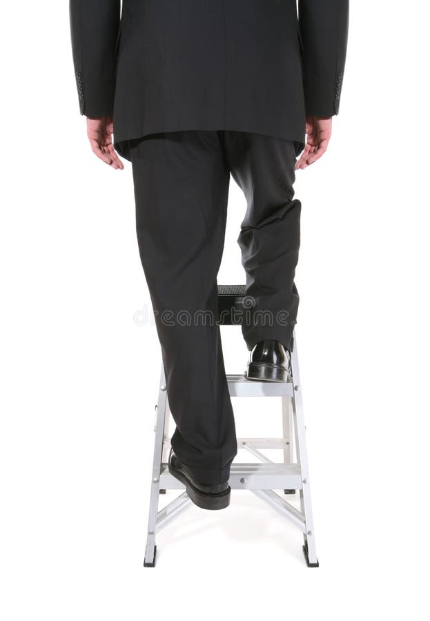 Business Man on Ladder stock image. Image of rising, person - 2266889