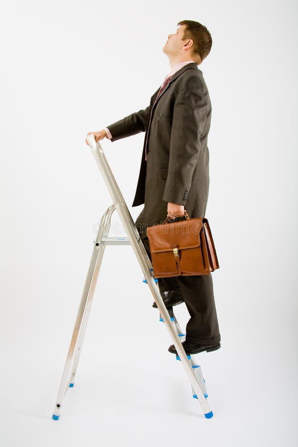 Business Man With Ladder Picture. Image: 9455638