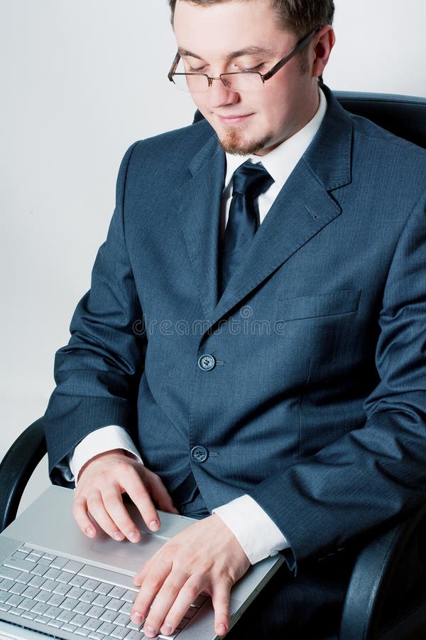 Business man with laptop stock photo. Image of activities - 11432282