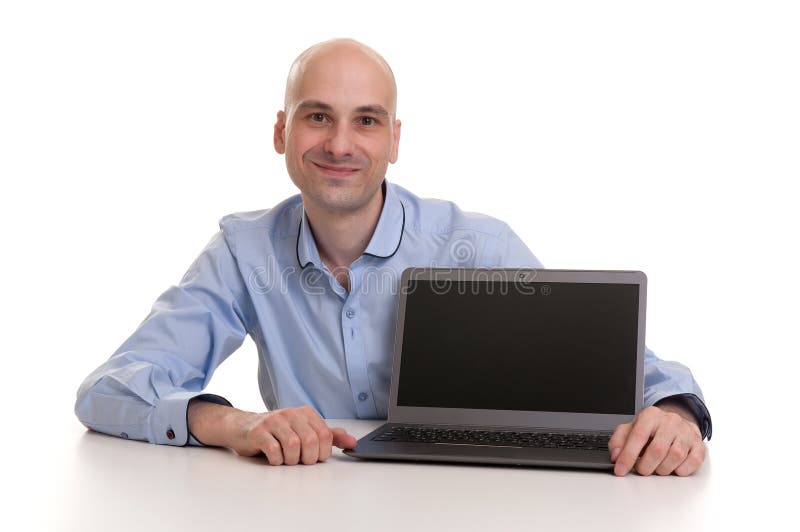 Business man with laptop stock photo. Image of professional - 41377068