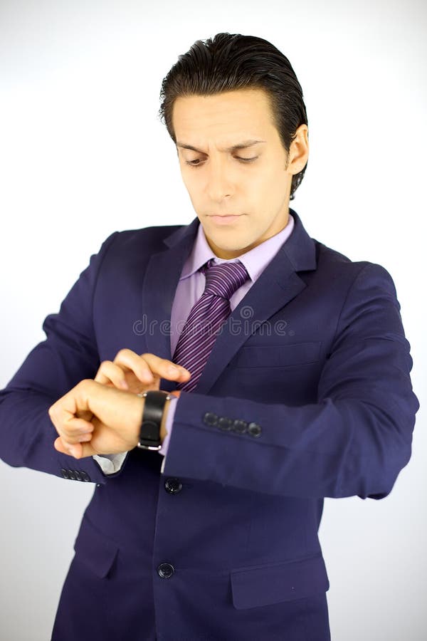 Business Man Late for Appointment Stock Photo - Image of person, office ...