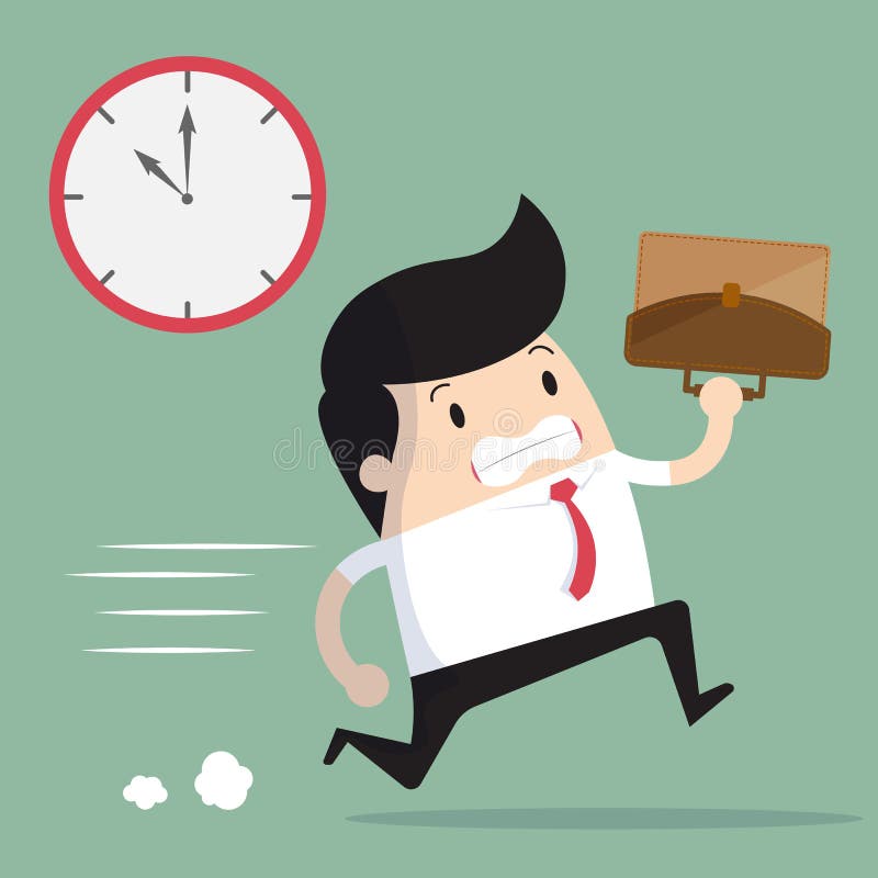 Late for work stock vector. Illustration of rush, morning - 11785399