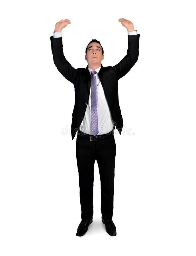 Business Man Lift Something Stock Image - Image of determination, copy ...