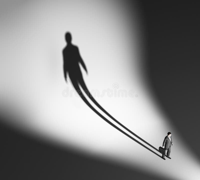 Business man long shadow stock illustration. Illustration of career ...