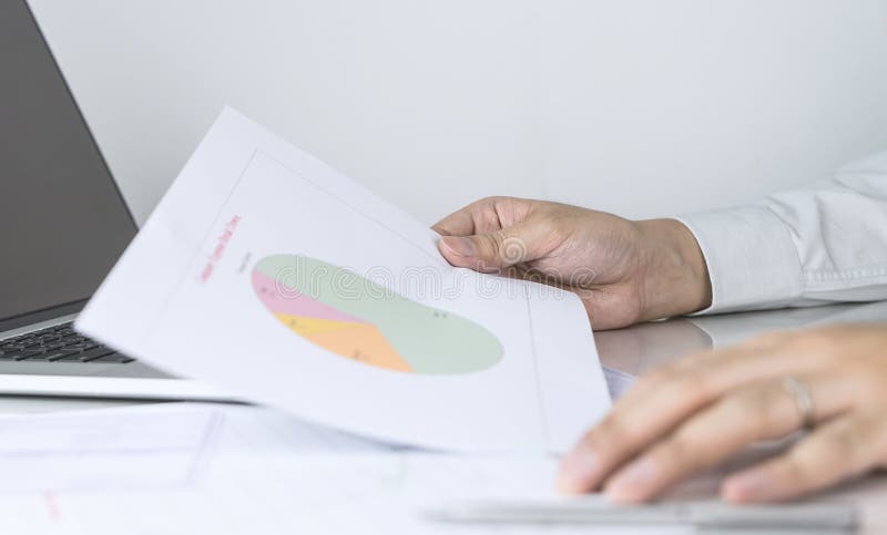 Business Man is Looking Data Chart Stock Photo - Image of finance ...