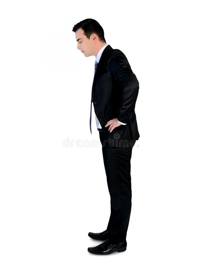 Business man looking down stock photo. Image of professional - 49404574