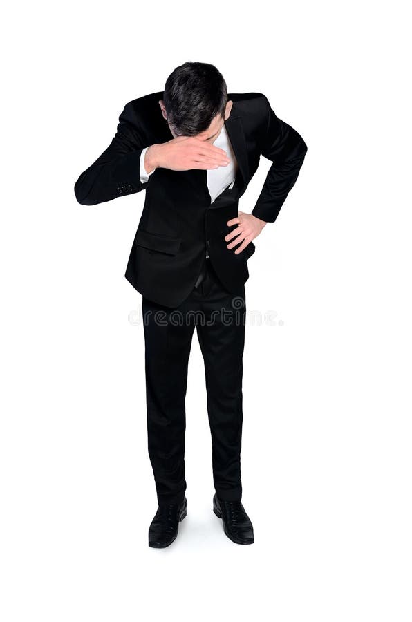 Business man looking down stock photo. Image of people - 49427366