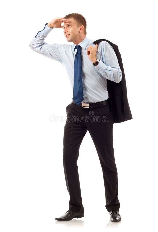 Business Man Looking Forward Stock Photo - Image of business ...