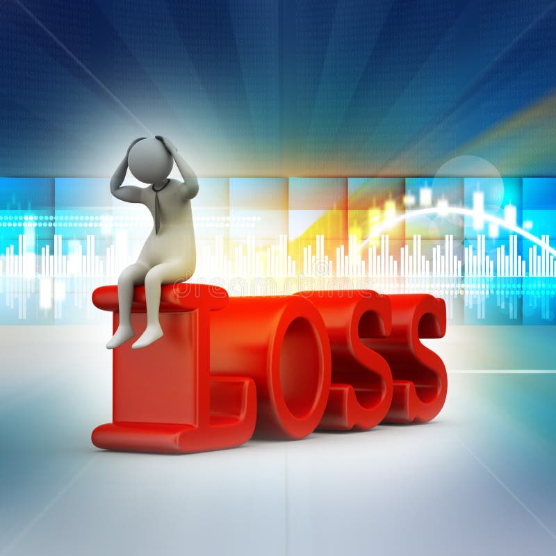 Business man in loss stock illustration. Illustration of hole - 36290422