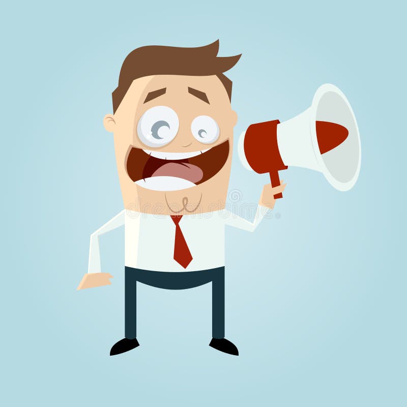 Cartoon man with megaphone stock vector. Illustration of humor - 21739655 Cartoon man with megaphone stock vector. Illustration of humor - 21739655