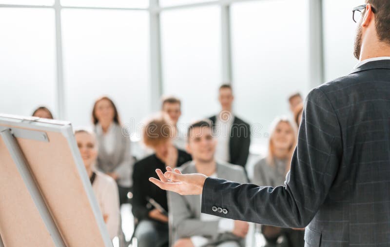 Business Man Makes a Report in the Conference Room Stock Image - Image ...