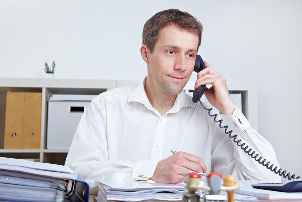 Business man making a call stock photo. Image of kind - 25470046