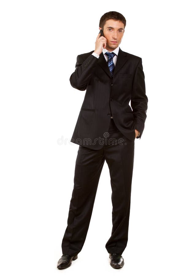 Business Man Making a Phone Call on His Smartphone Stock Photo - Image ...