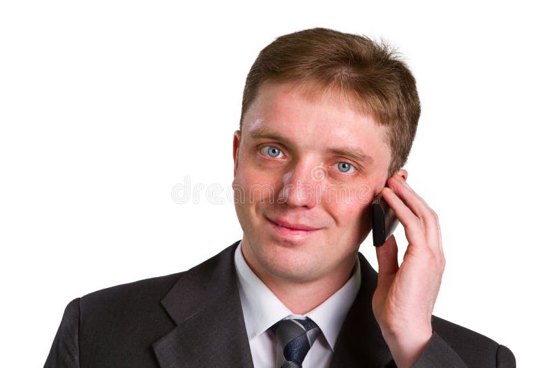 Business Man Making a Phone Call Stock Photo - Image of smile, male ...
