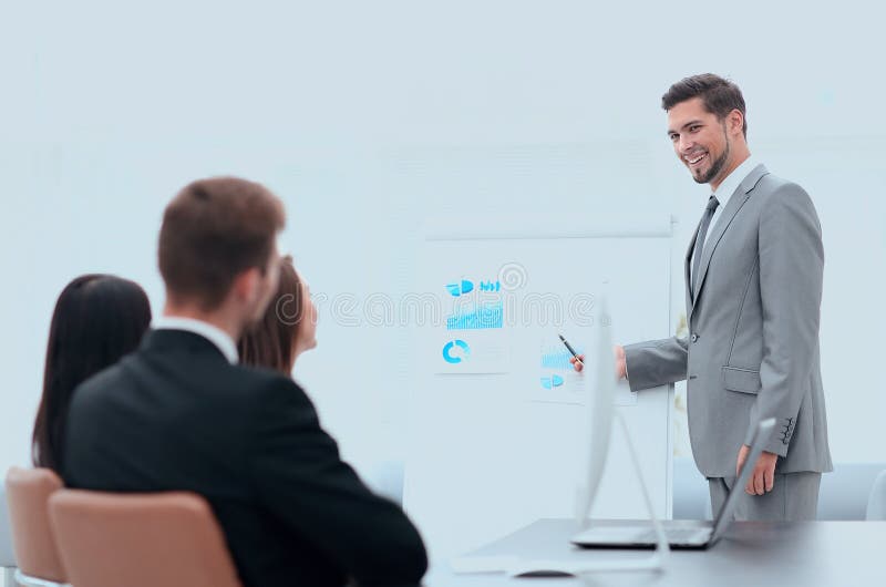 Business Man Making a Presentation in the Office. Stock Photo - Image ...