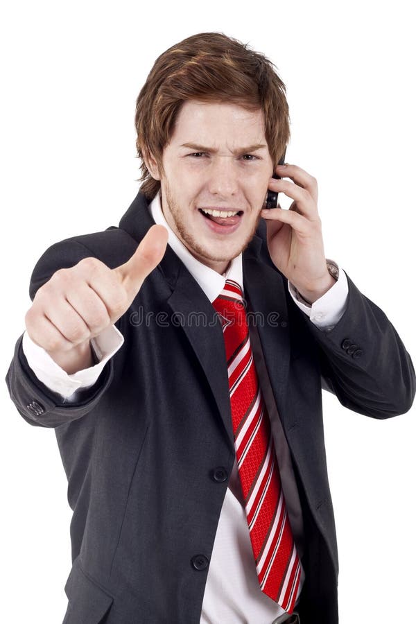 Business Man Making Thumbs Up Gesture Stock Image - Image of perfection ...