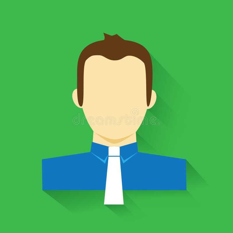Business Man Minimalistic Portrait Icon Stock Illustration ...