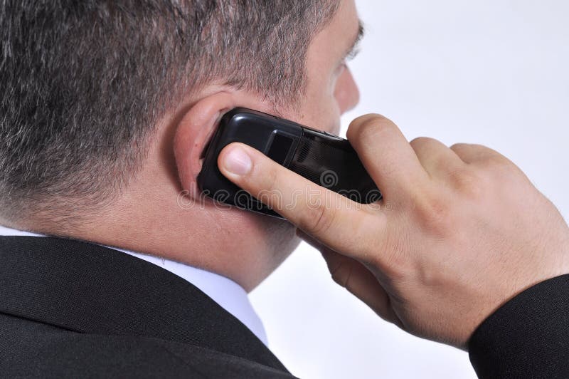 Business Man with a Mobile Phone Stock Photo - Image of handsome ...