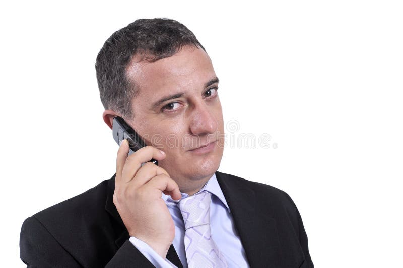 Salesman on phone stock photo. Image of executive, expression - 890404