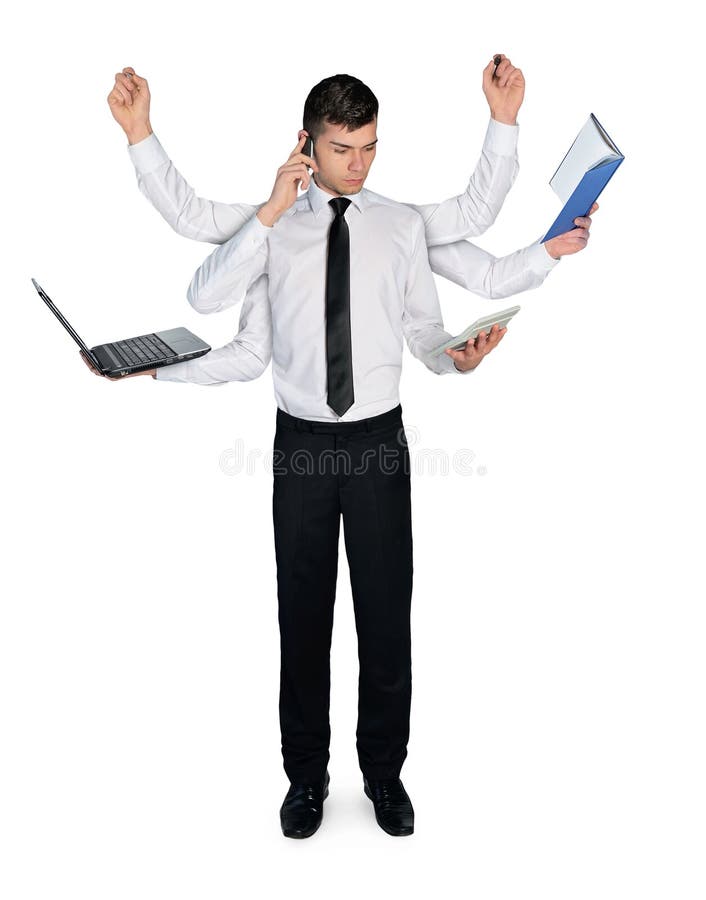 Multitasking Man Multiple Arms Stock Photos - Free & Royalty-Free Stock ...